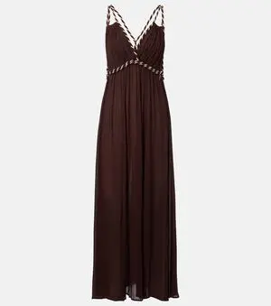 Poupette St Barth Collette Open-back Maxi Dress - Brown