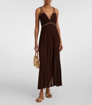 Poupette St Barth Collette Open-back Maxi Dress - Brown