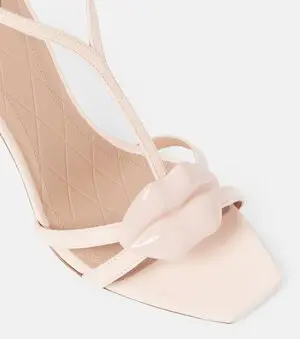 Balmain Lips Suede Sandals - Beige