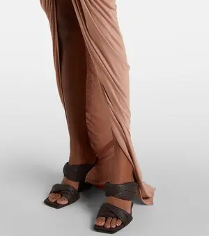 Rick Owens Asymmetric Gathered Maxi Skirt