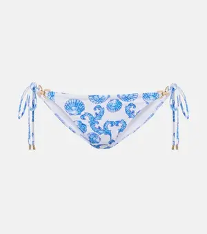 Melissa Odabash Bahamas Printed Bikini Bottom - White