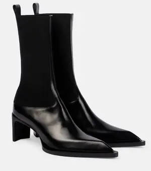 JIL SANDER Leather Ankle Boots