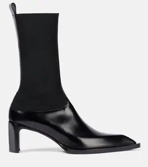 JIL SANDER Leather Ankle Boots