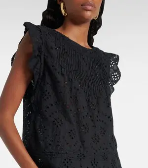 Poupette St Barth Broderie Anglaise Cotton Top