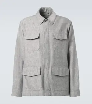 Dunhill Linen Field Jacket - Grey