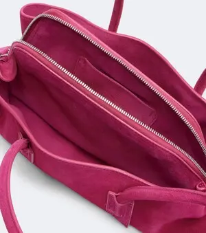 Attico La Passeggiata Small Suede Tote Bag - Pink