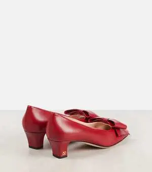 Valentino Garavani Bowow 45 Leather Pumps