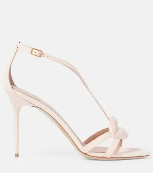 Balmain Lips Suede Sandals