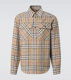 Burberry Check Cotton And Linen Shirt