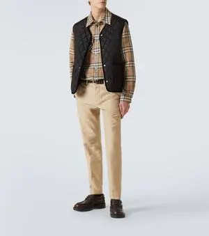 Burberry Check Cotton And Linen Shirt