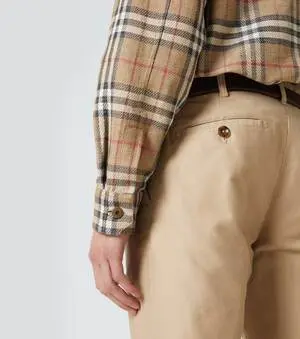 Burberry Check Cotton And Linen Shirt