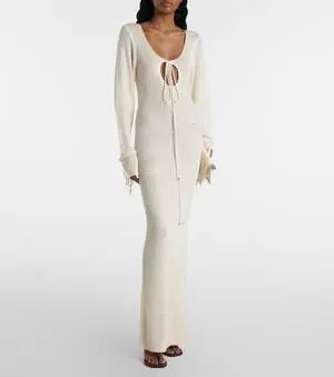 BANANHOT Kyle Sequined Knitted Maxi Dress