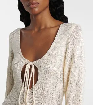 BANANHOT Kyle Sequined Knitted Maxi Dress