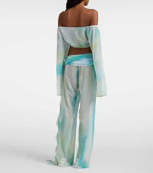 BANANHOT Shawn Ruffled Flared Pants