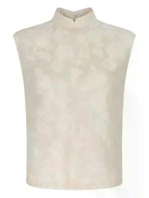 Shanghai Tang Floral-jacquard Top