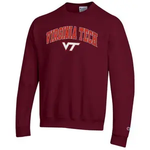 Champion Virginia Tech Hokies Arch Over Logo Pullover Sweatshirt