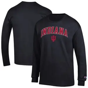 Champion Indiana Hoosiers Arch Over Logo Long Sleeve T-shirt - Black