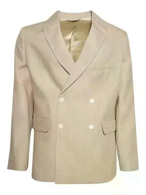 BODE Linen Double-breasted Blazer - Neutrals