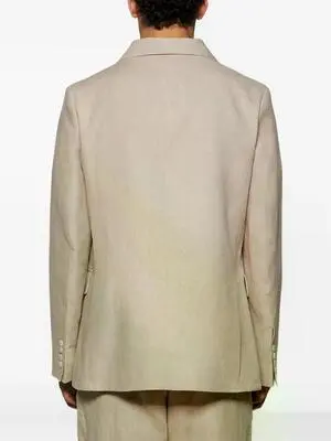 BODE Linen Double-breasted Blazer - Neutrals