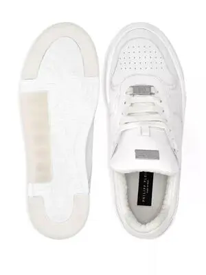 Philipp Plein Leather Sneakers - White