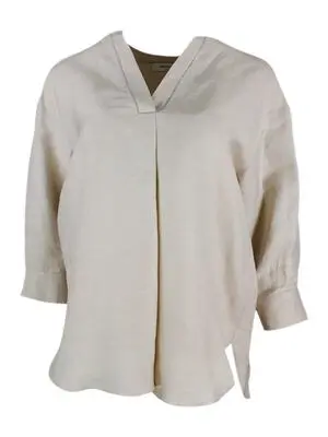 Fabiana Filippi Fabiana Filippi Linen Viscose Shirt - Beige