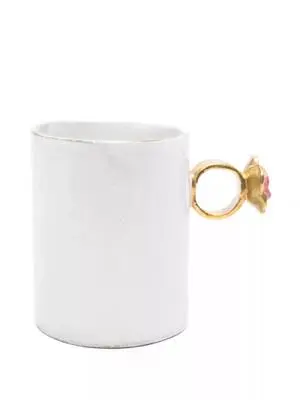 ASTIER DE VILLATTE X Serena Carone Rose Ring Mug - White