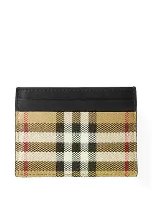 Burberry Check Card Holder - Neutrals