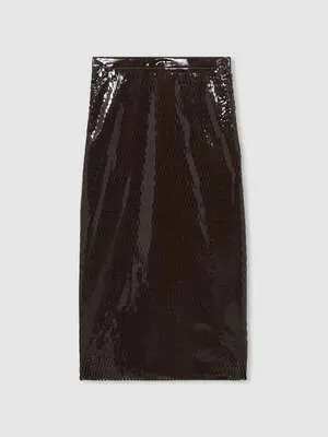 REISS Laser-cut Pencil Skirt