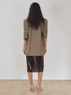REISS Laser-cut Pencil Skirt