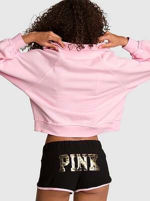Pink Short Sleeve Sports Pants For Women