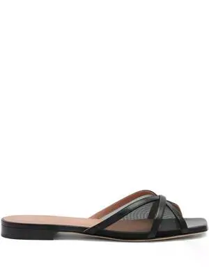 MALONE SOULIERS Perla Flat Sandals - Black