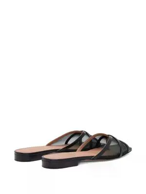 MALONE SOULIERS Perla Flat Sandals - Black