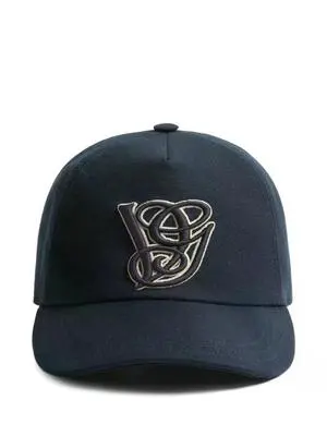 Valentino Garavani Cotton Baseball Cap With Embroidery - Blue