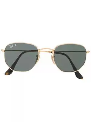 Ray-ban Hexagonal Polarised Sunglasses - Gold