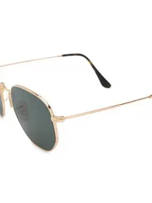 Ray-ban Hexagonal Polarised Sunglasses - Gold