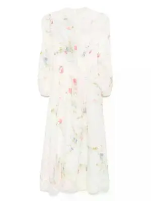 Zimmermann Lucky Floral Lace Maxi Dress - Neutrals