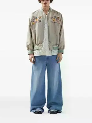 Gcds Floral Embroidery Bomber Jacket