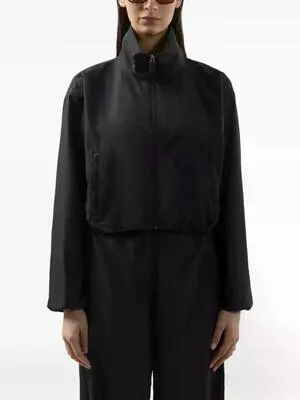 Gcds Cropped Windbreaker - Black