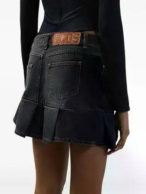 Gcds Denim Mini Skirt