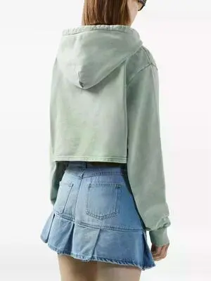 Gcds Logo-tag Hoodie - Green