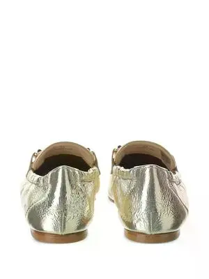 TOD'S Metallic Leather Loafers