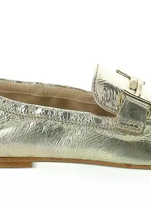 TOD'S Metallic Leather Loafers