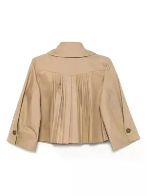Dice Kayek Cropped Trench Jacket With Pleated Back