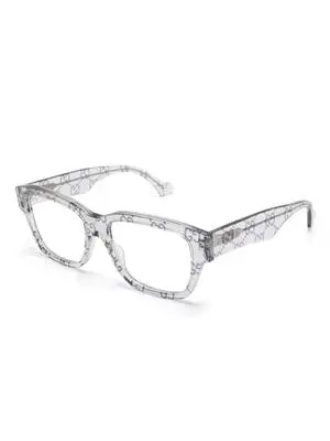 Gucci Gg-logo Square Frame Glasses