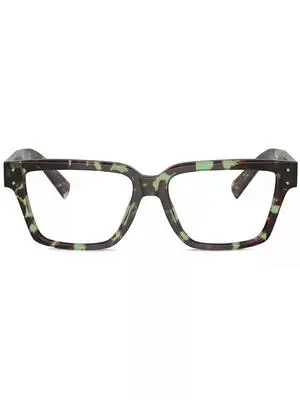 Dolce & Gabbana Tortoiseshell-effect Square Eyeglasses - Green