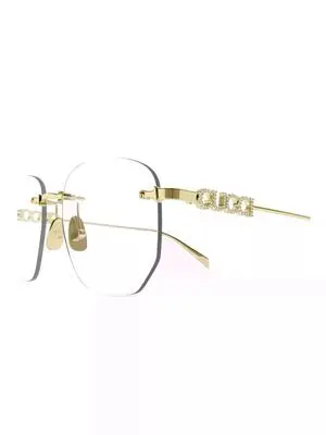 Gucci Logo-lettering Rimless Glasses