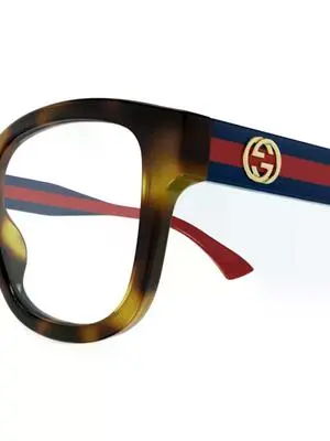 Gucci Square-frame Glasses - Brown
