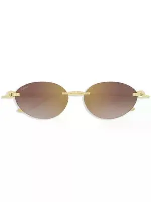 CARTIER Oval Frame Sunglasses - Gold