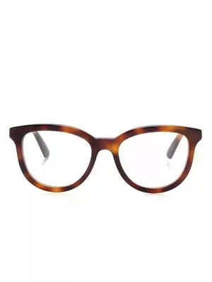 Gucci Eyeglasses With Interlocking G - Brown