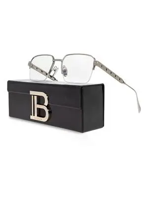 Balmain Rectangle-frame Glasses - Silver